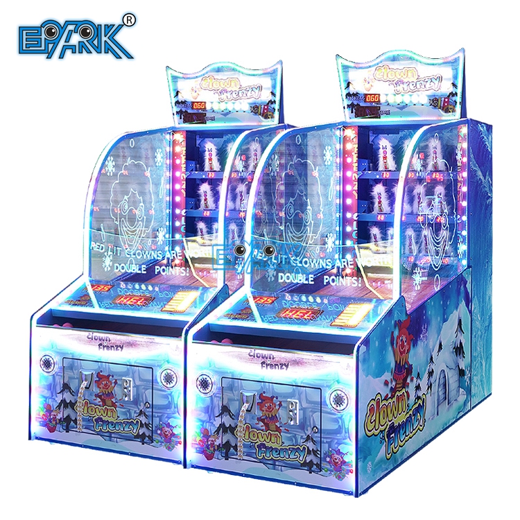 Coin Operated Game Machine Arcade Hit The Clown Lottery Redemption ...